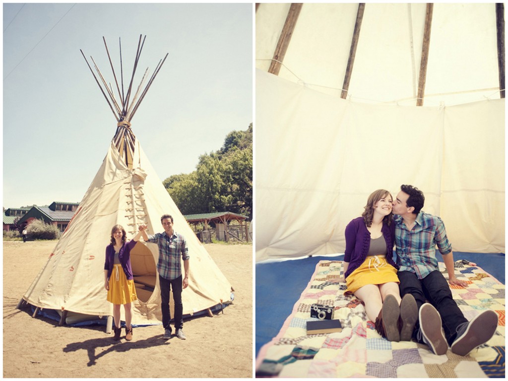 Farmhouse Engagement Shoot with a TeePee! - Inspired By This