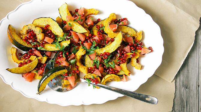 Recipe: Rosemary + Squash Roast with Grapefruit Pomegranate Salsa