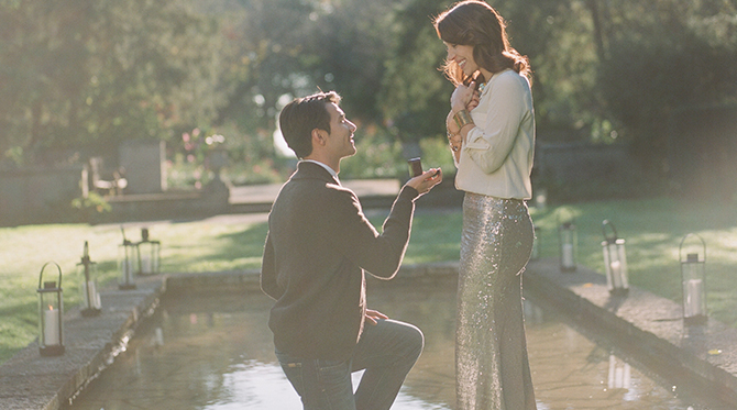 Romantic and Sparkling Dinner Proposal - Inspired By This