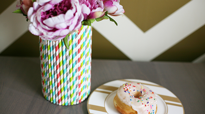 DIY Straw Vase - Inspired By This