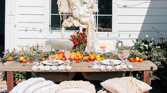 Courtyard Citrus Spring Brunch - Inspired By This