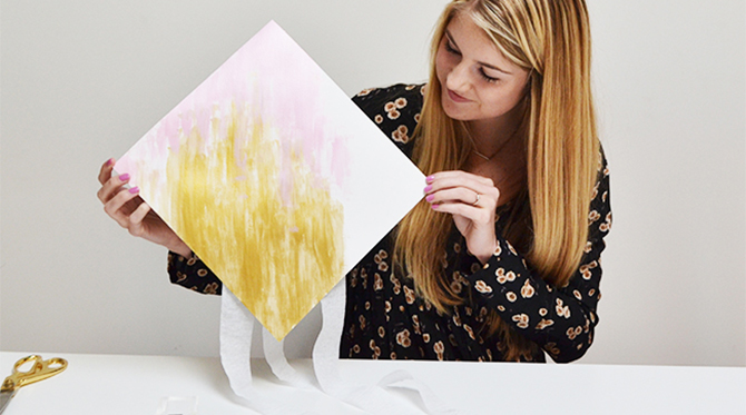 Pink & Gold Paper Kite DIY - Inspired By This