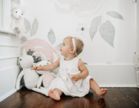 A Baby Girl's Blush and White Nursery & Family Photos - Inspired By This