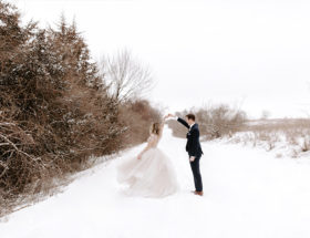 Romantic Snowy Wedding Inspiration in The Countryside - Inspired by This